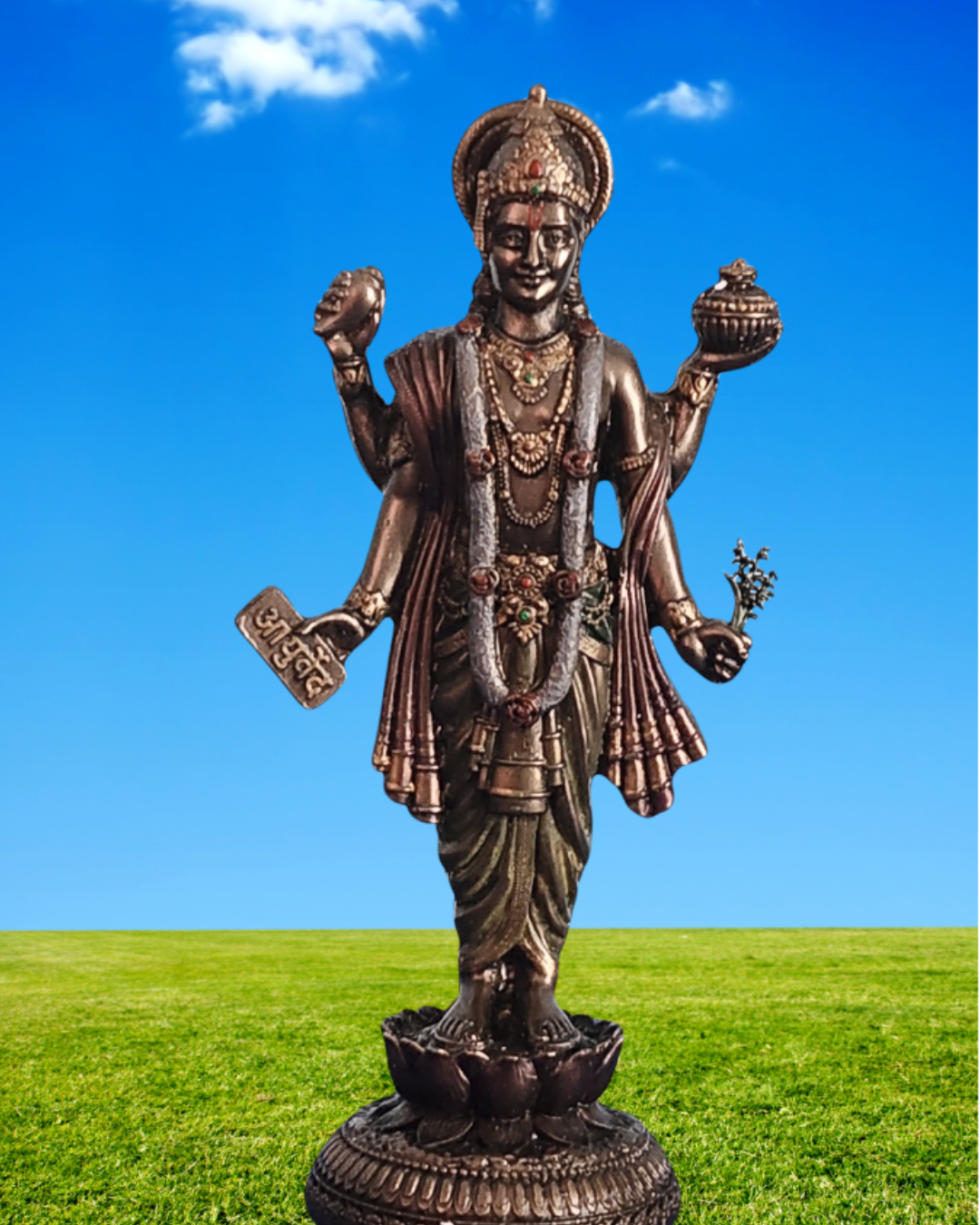 Lord Dhavantari - God of medicine and Ayurveda - Dzokden Shambhala